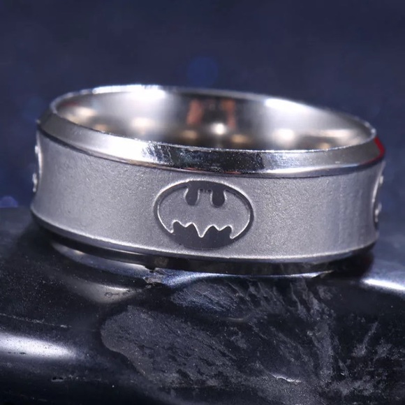 Accessories | Nwt Mens Stainless Steel Batman Logo Ring | Poshmark